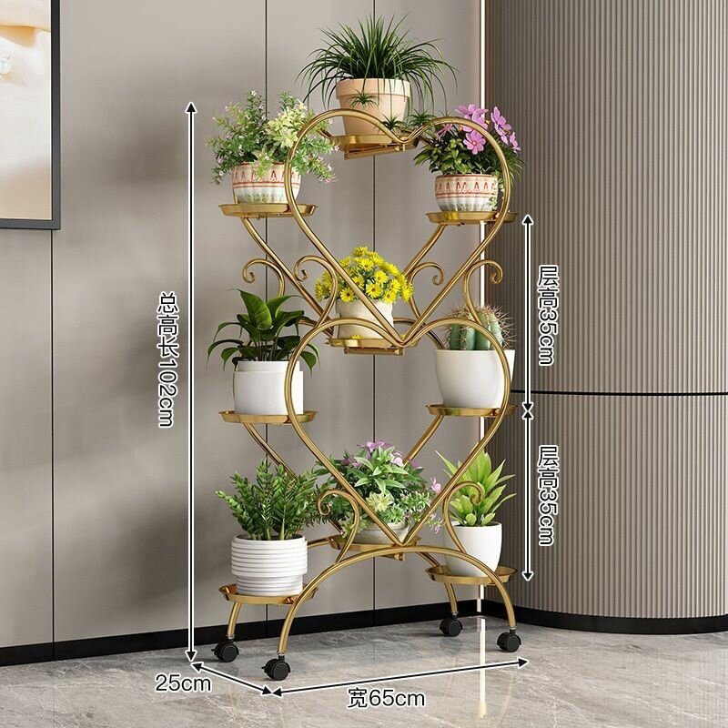 Напольная подставка для растений "Сердце", железо, напольная, для дома