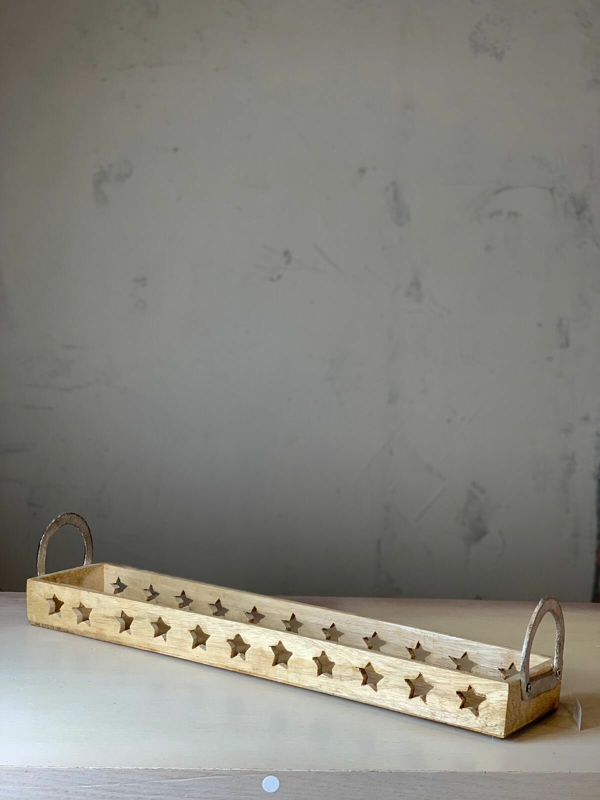 Поднос деревянный с металлическими ручками Exner, 62x13x12 см