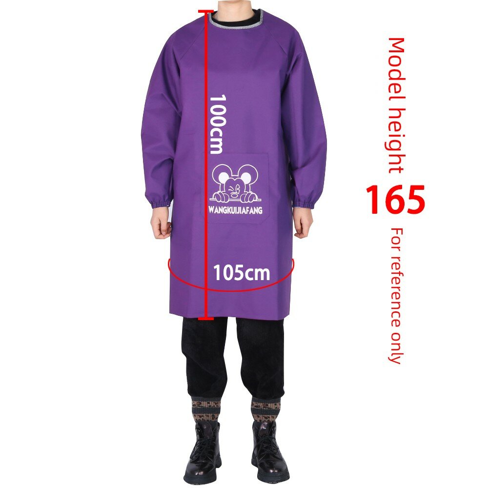 Фартук с длинными рукавами, водонепроницаемый и маслостойкий, рабочая одежда для взрослых мужчин на осень и зиму,