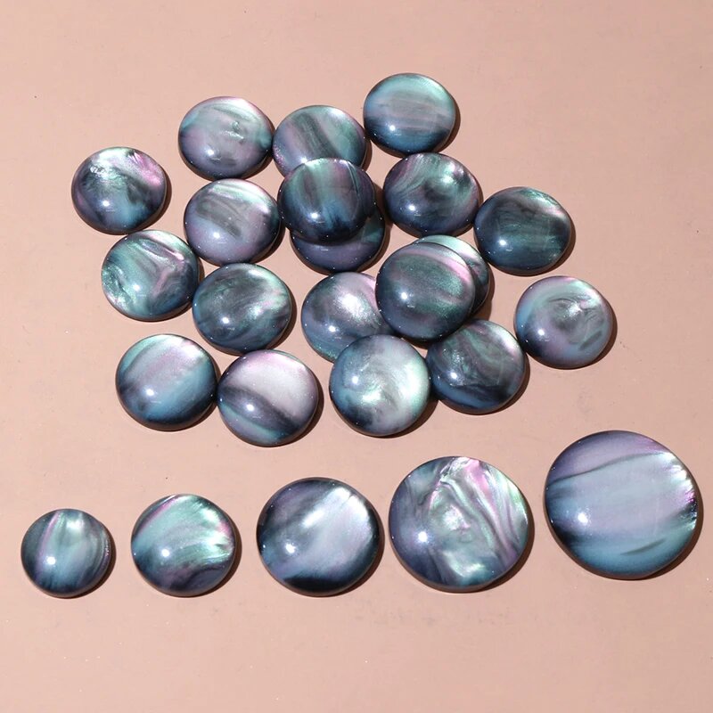 Кабошоны Wadsfred Cabos черные пластик 8-20 мм 14mm 20pcs