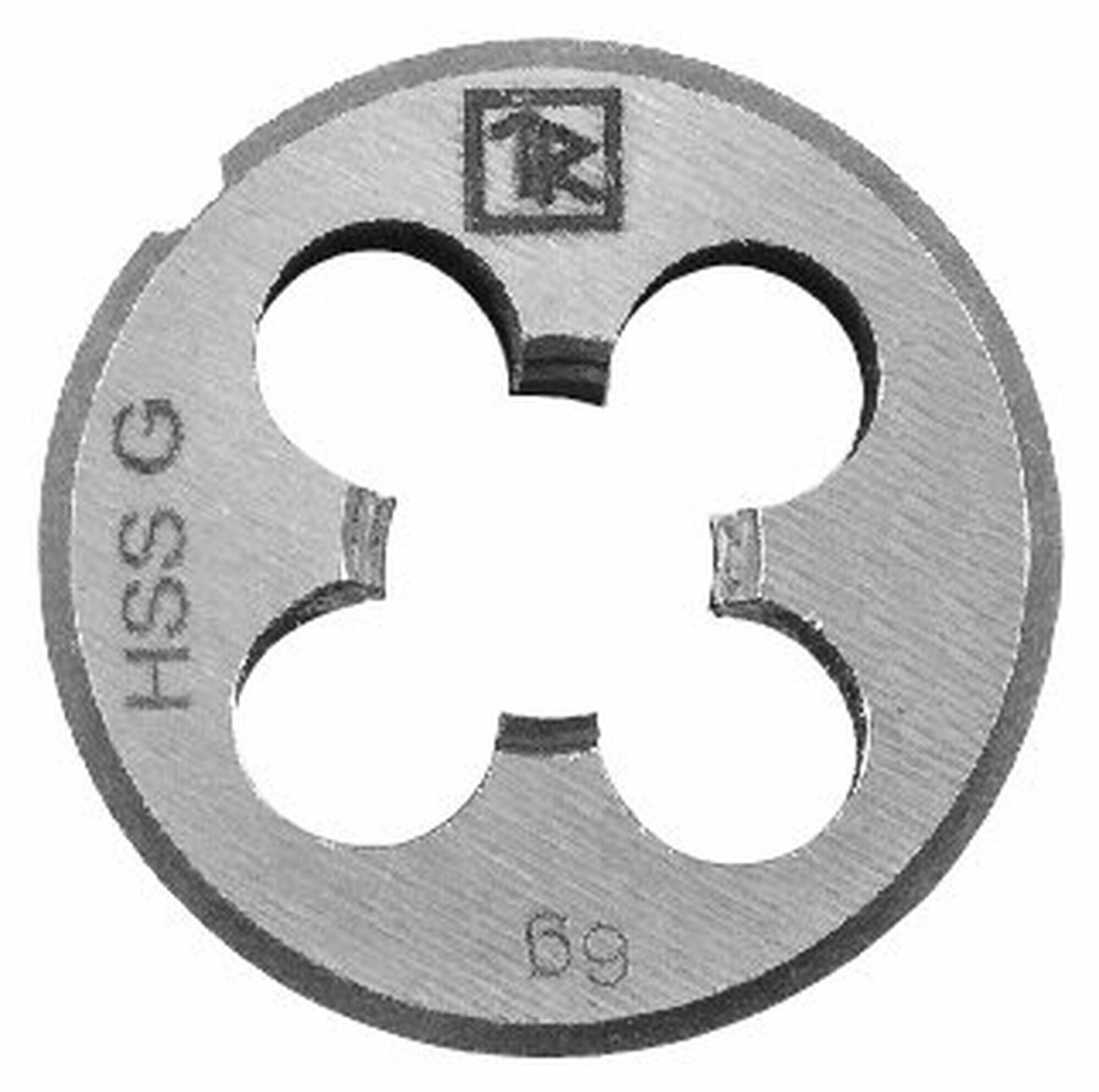 Плашка D-DRIVE круглая ручная с направляющей в наборе М8х1.25, HSS, Ф25х9 мм Thorvik