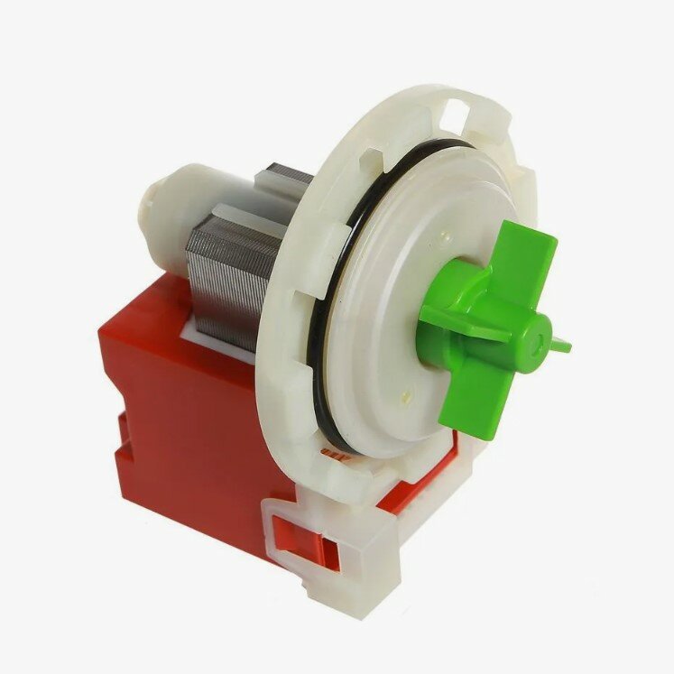 Помпа (насос) 30W стиральной машины, крепление на 8 защелках высокая крыльчатка (17 мм) , клеммы раздельно, назад. Производитель Copreci Италия