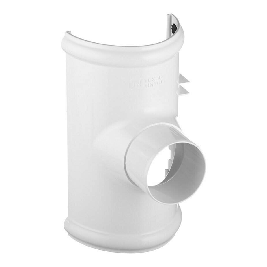 Воронка желоба пластиковая d125-82 мм белая RAL 9003