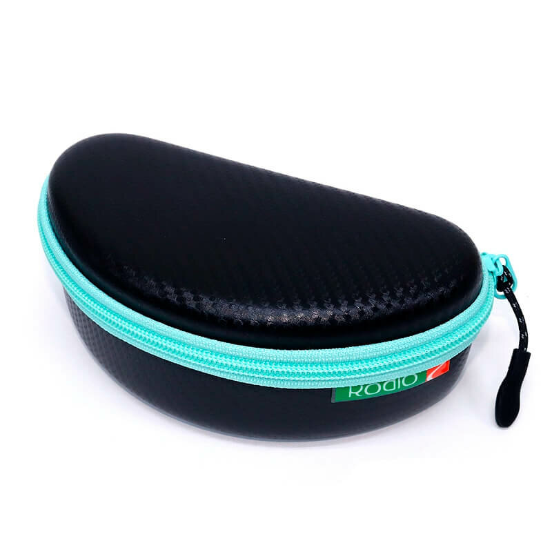 Чехол для очков Rodio Craft Glass Case #Black/RC Turquoiz Logo