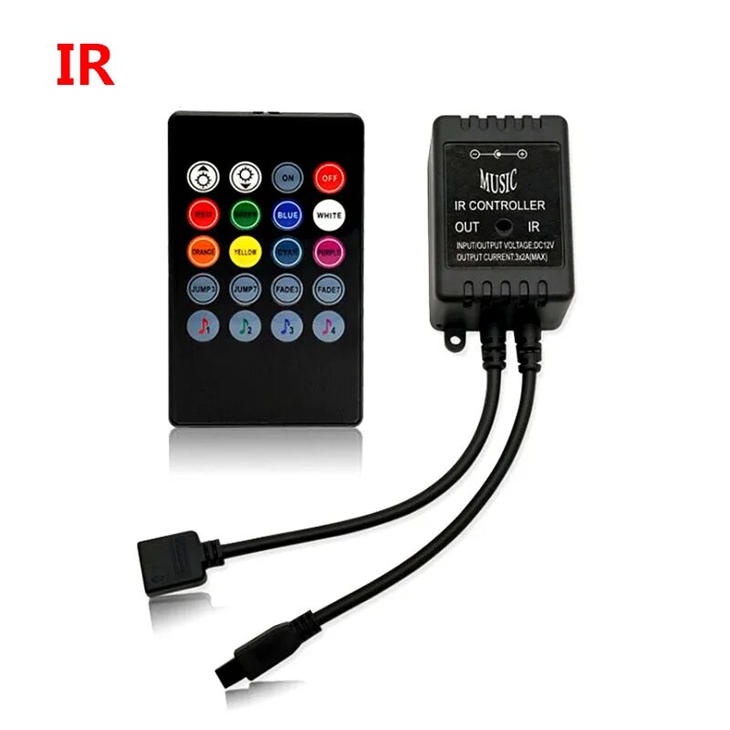 RGB контроллер для светодиодной ленты, Цвет: IR