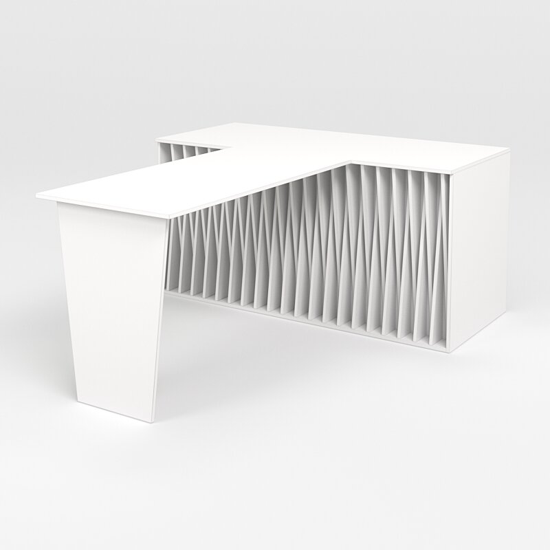 Стол руководителя №9 с приставкой брифингом, Белый. Производитель товара - компания Westcom.