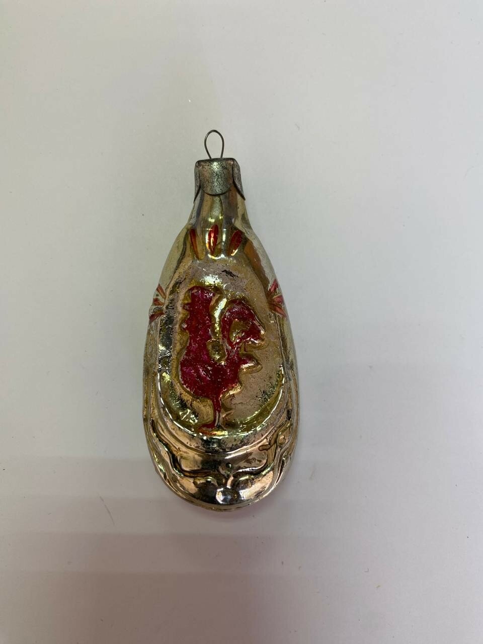 Игрушка на елку Медальон "Петушок" Винтаж из СССР