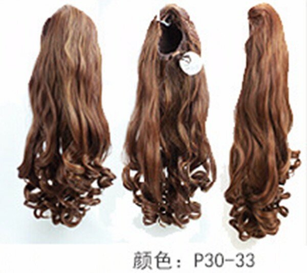 Длинный синтетический кудрявый конский хвост, накладной кудрявый хвост, накладные черные волосы, накладные волосы-краб - стр. 30-33