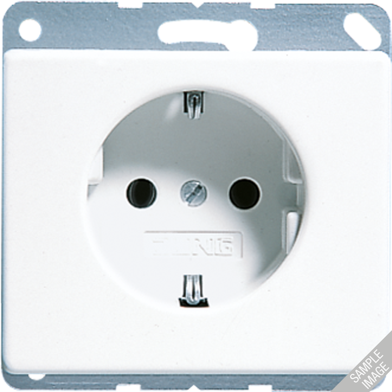 JUNG SL 500 Черная Розетка с заземлением винт. зажим, SL521SW