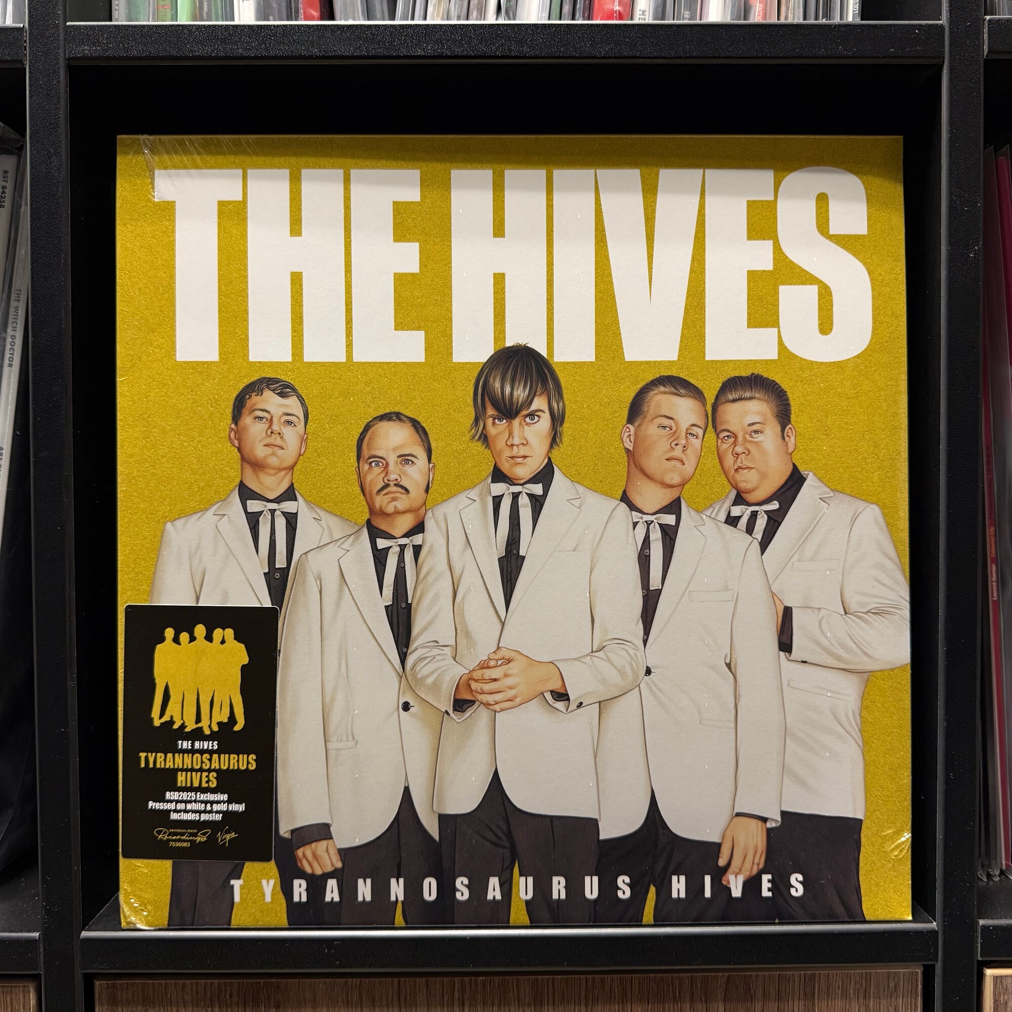 Виниловая пластинка The HIVES - Tyrannosaurus Hives (Record Store Day RSD 2025) (still sealed, white & gold split coloured vinyl LP + poster) LP Винил