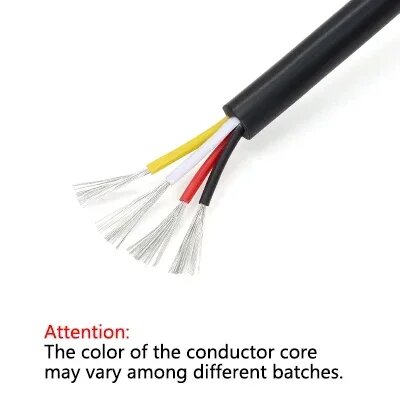 Кабель UL2464 2/5/10 м черный многожильный медный 26AWG, 4 Cores, 2 meters