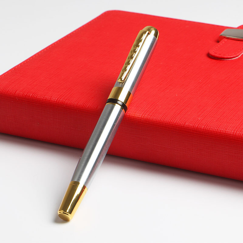 Ручка шариковая, для бизнеса, с логотипом, стальная, трансграничная