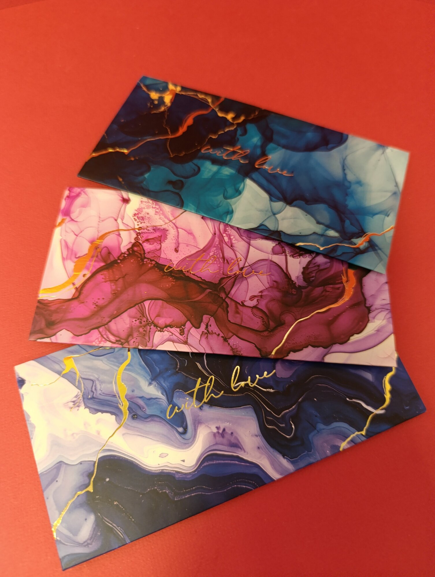 Набор конверт для денег 3 шт 8,5*16,5 см