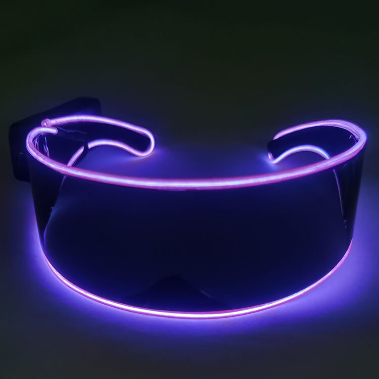 Диско-очки, светящиеся LED, киберпанк солнцезащитные очки, футуристические технологические очки для мужчин и женщин, трендовые и стильные для баров и ночных клубов