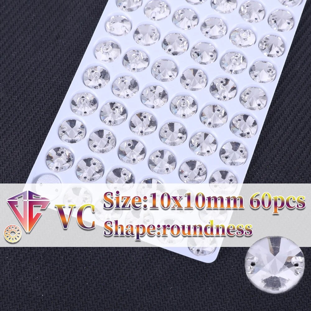 Кристаллы VC 10x10 мм, cry10x10mm, 60шт