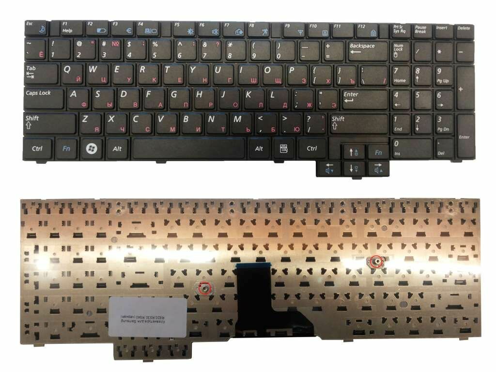 Клавиатура Samsung E452, P580, R525, R540, R620, RV510 (черная)