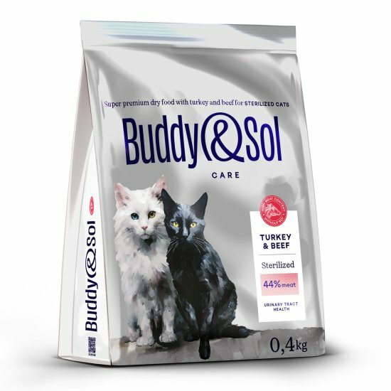Корм сухой Buddy&sol CARE STERILIZED для стерилизованных кошек, индейка/говядина, 400 г