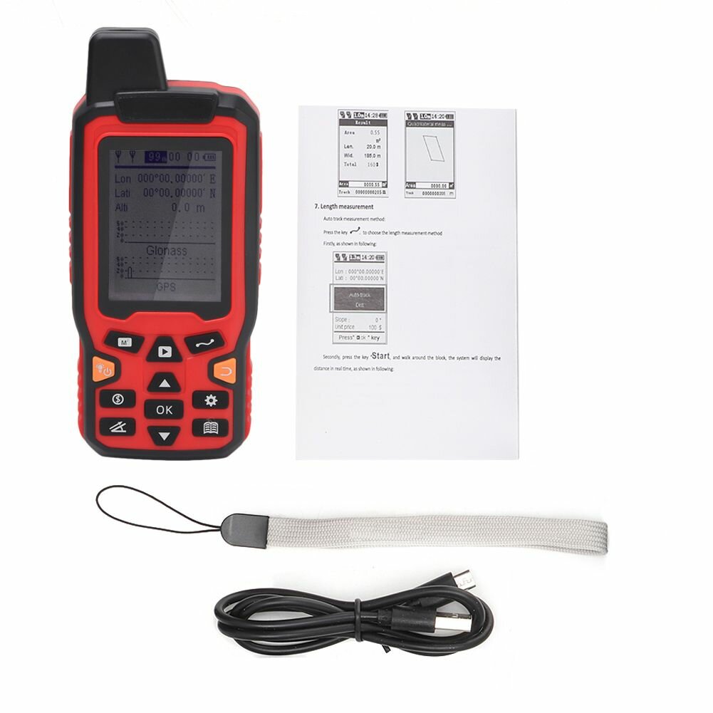 ZL-180 Ручной GPS-навигатор Измеритель площади земли с дисплеем 2,4 дюйма USB-навигатор