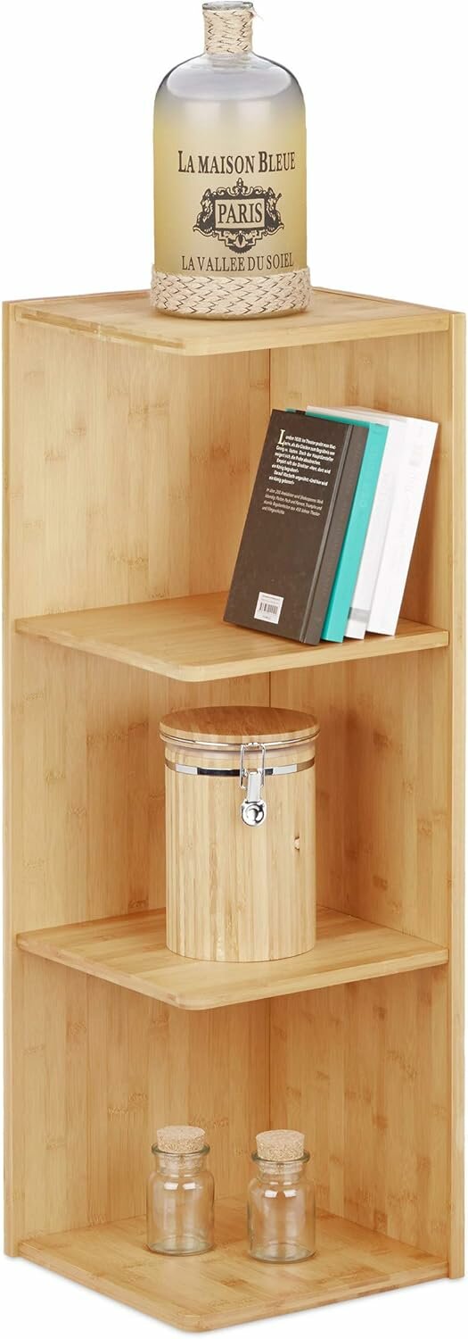 Угловая полка; Деревянная угловая полка для хранения