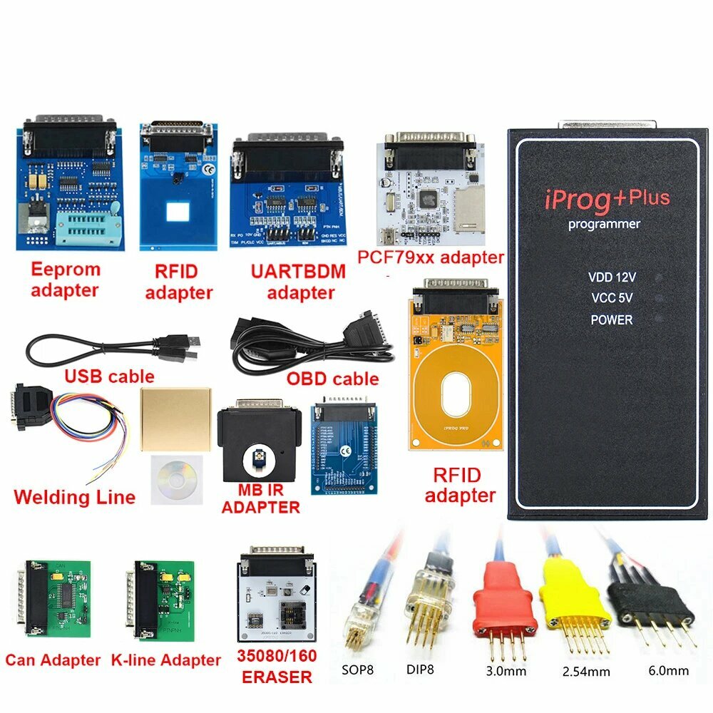 IProg+Plus адаптеры: CAN, K-line, EEPROM, RFID, UARTBDM, Welding — фото 1