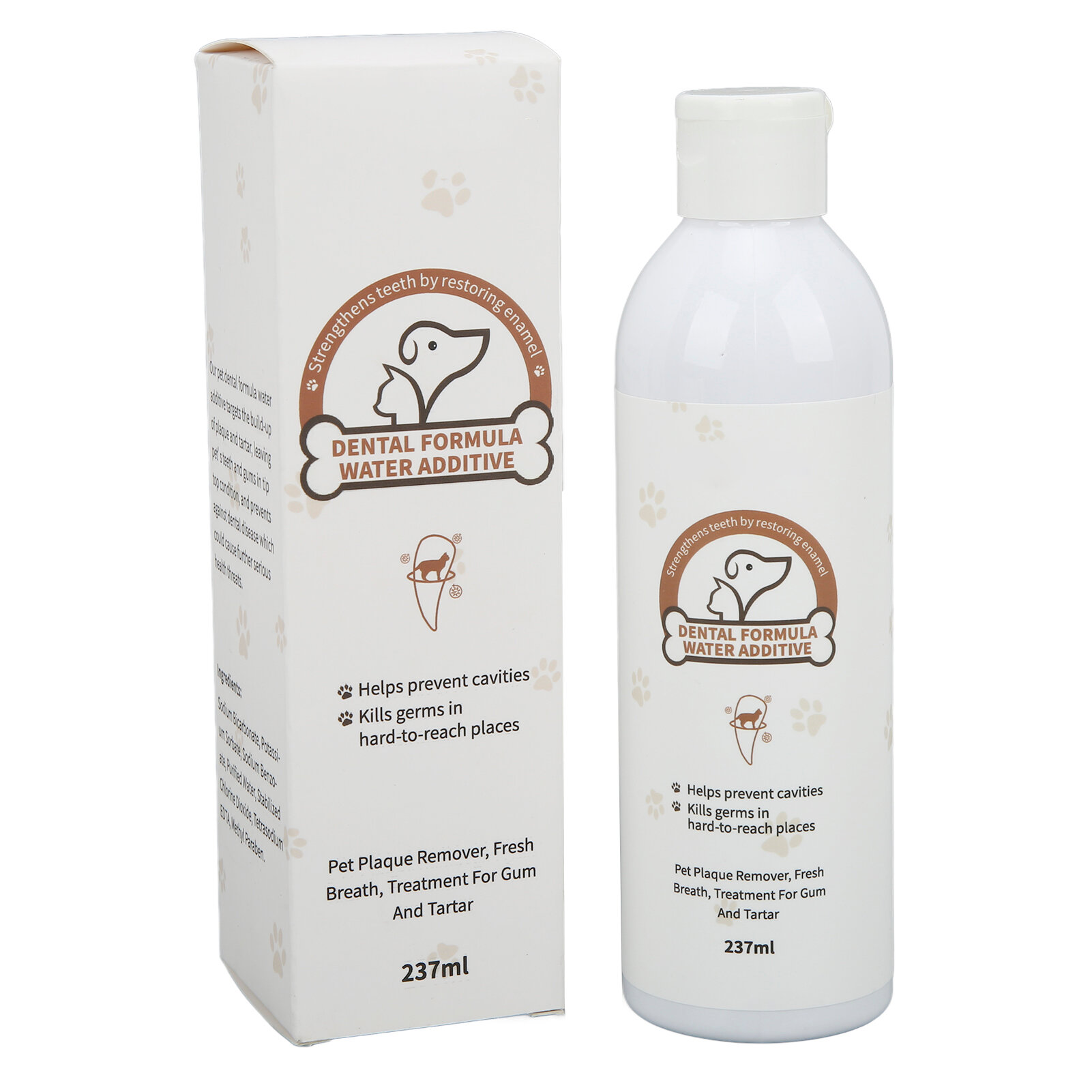 Жидкость для полоскания рта для домашних животных, собак и кошек, вода для чистки полости рта, раствор для ухода за зубами домашних животных от неприятного запаха изо рта и зубного камня, 237 мл