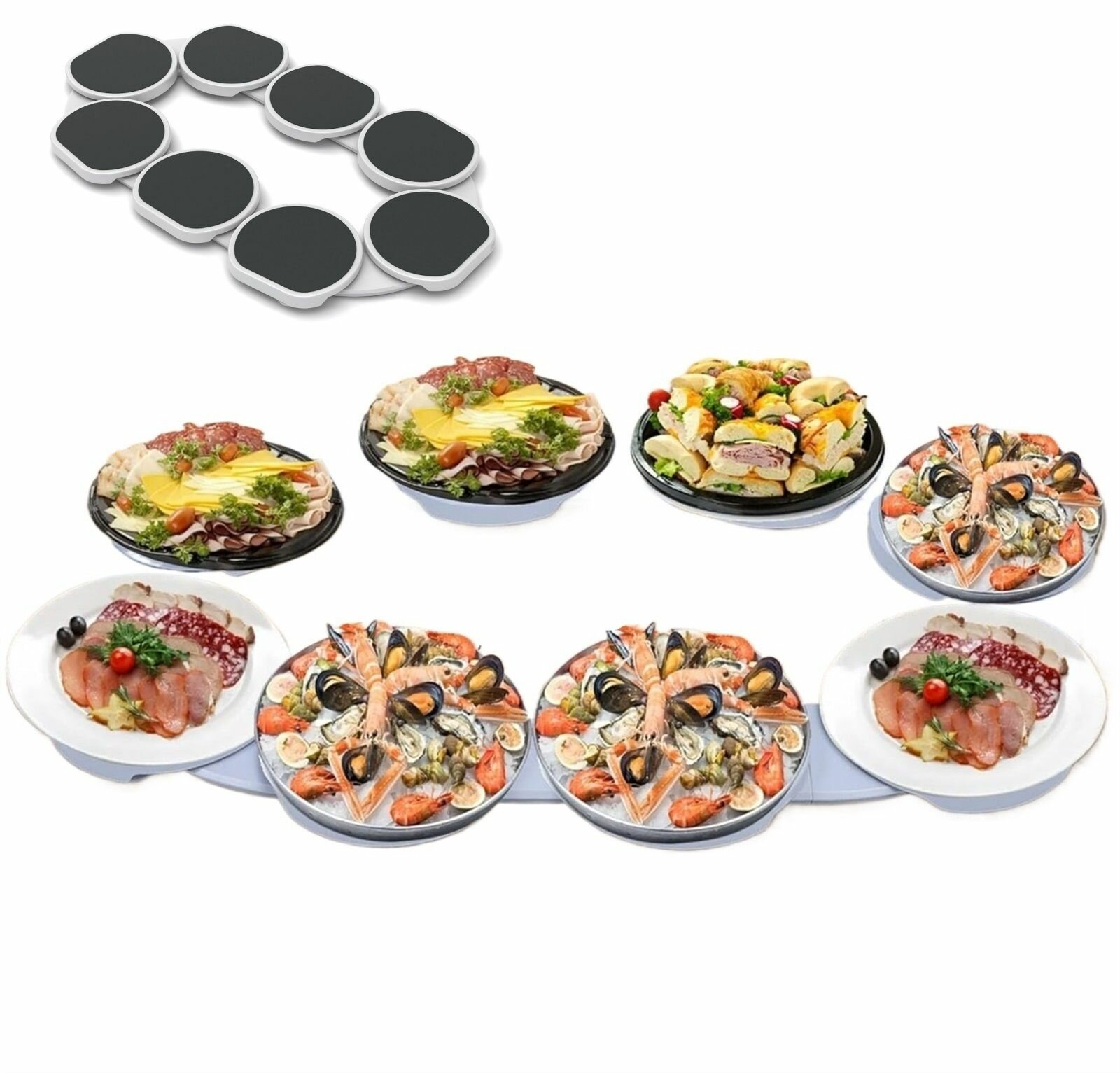 Расширяемый проигрыватель для длинных и продолговатых прямоугольных столов