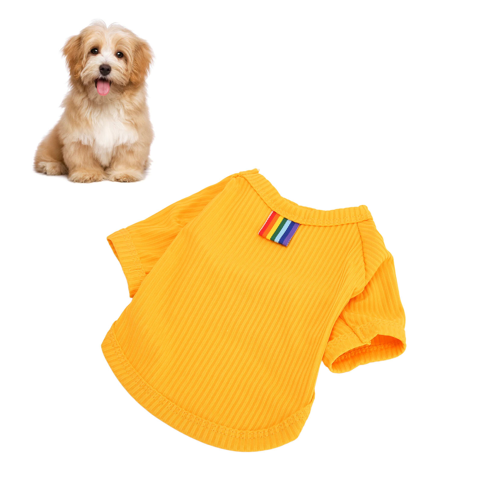 Футболка для собак Ice Silk, дышащий охлаждающий жилет для собак, рубашки, одежда для маленьких домашних животных, собак, кошек, весна-лето, оранжевый, M