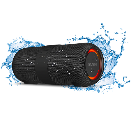 АС PS-340, черный (24 Вт, Waterproof (IPx6), TWS, Bluetooth, FM, USB, 3600мА*ч)