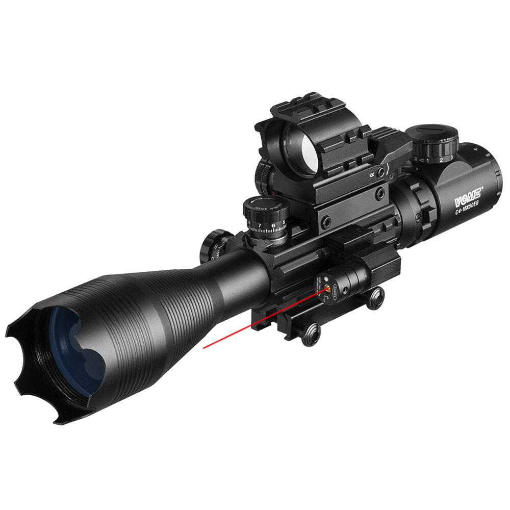 Оптика прицел4-16x50EG/Отраженный лазер с красной точкой/Охотничья комбинированная пневматическая винтовка/голографический прицел, черный