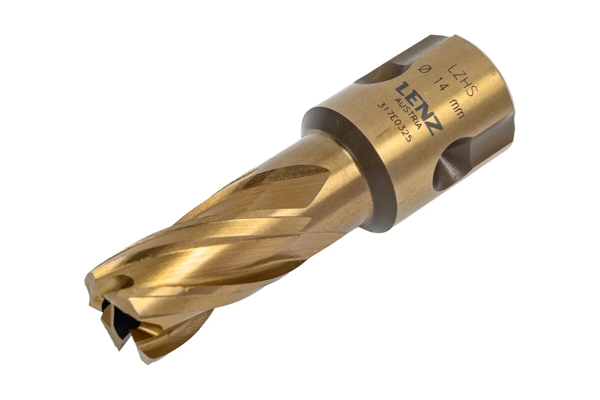 LENZ LZHS-014 Сверло корончатое Weldon 19, диаметр 14 мм, длина 30 мм для металлообработки