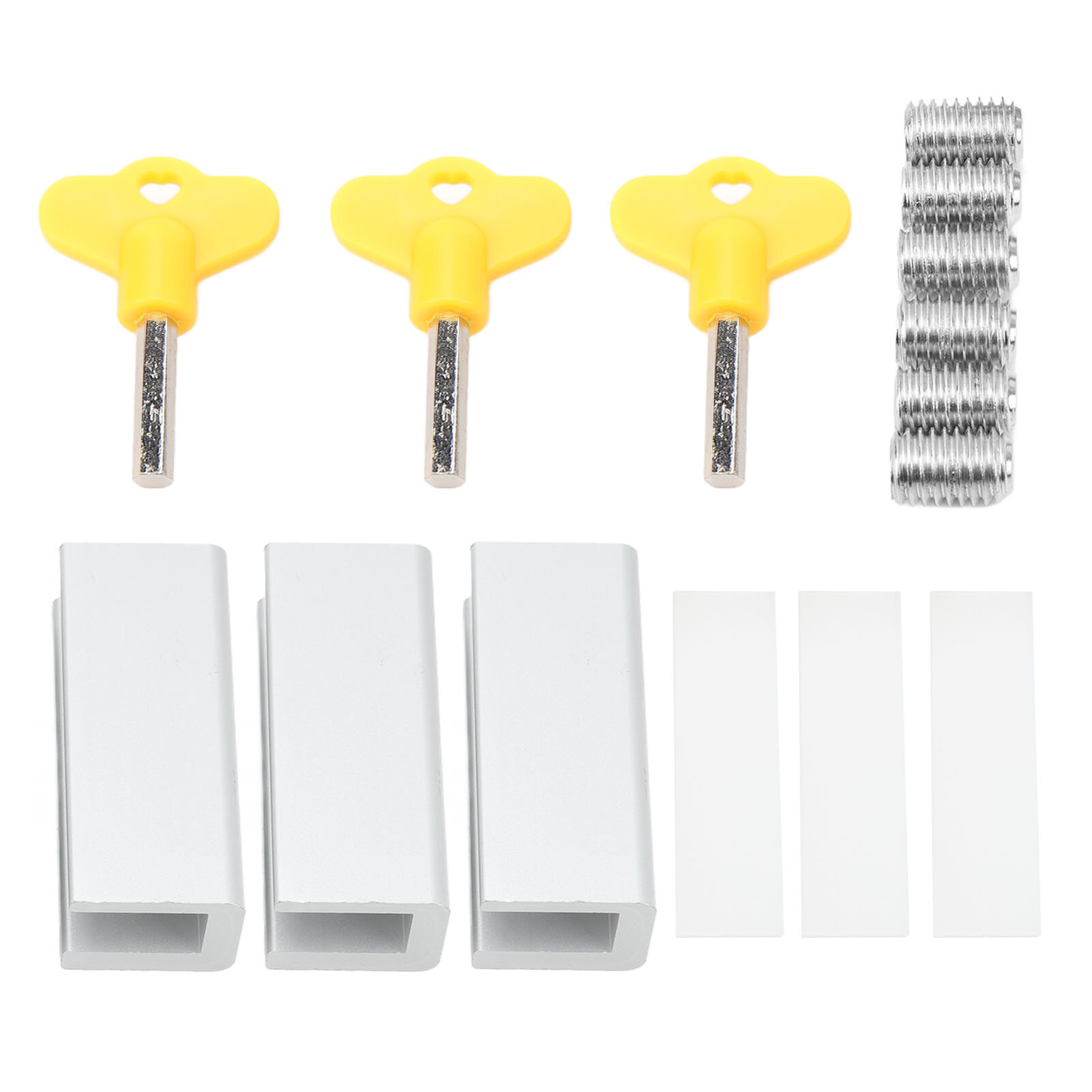 3 шт. Ограничитель для раздвижных дверей, противоугонные замки с защитой от детей, без выбивания, с ключом