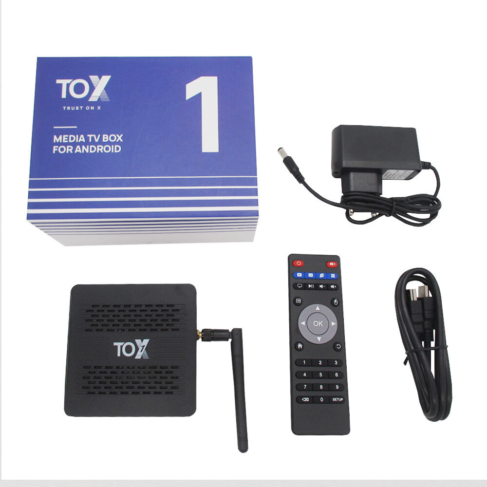 ТВ-приставка UGOOS TOX1, Android 9,0, 4 ГБ+ 32 ГБ, Amlogic S905X3, 1000 Мбит/с Медиаплеер