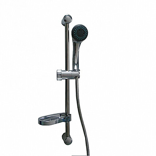 00001 METAL Стойка душевая Чехия 53,5 см с массажной лейкой и мыльницей, высота 590 мм