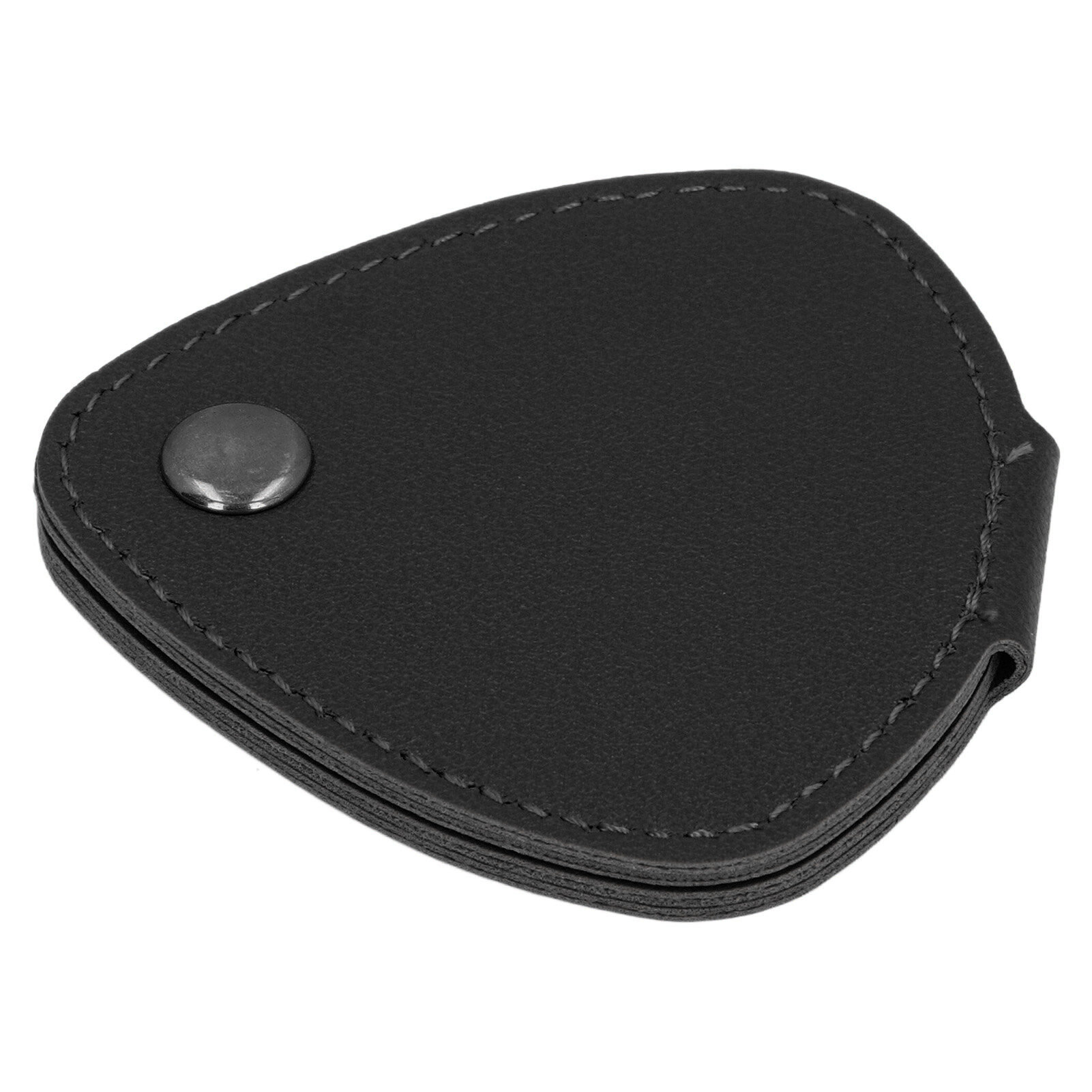 Сумка для хранения медиатора, 6 слотов, контейнер из искусственной кожи, металлическая пряжка, держатель для медиаторов, чехол для повседневного использования, черный