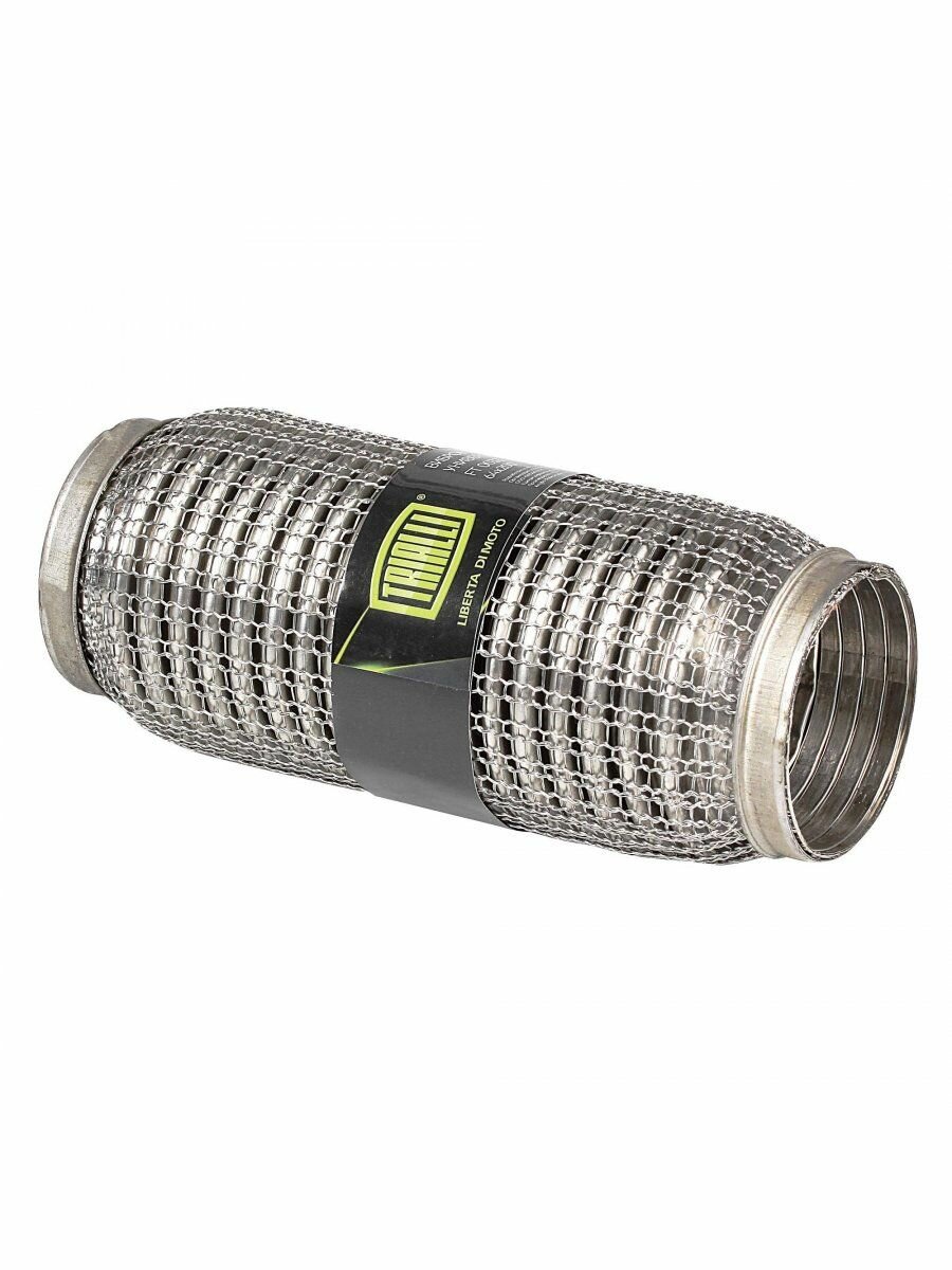 Виброкомпенсатор вых. трубы (Гофра) 64x200 Hydra/Wire Mesh (нерж. сталь) (FT 0033), TRIALLI FT0033
