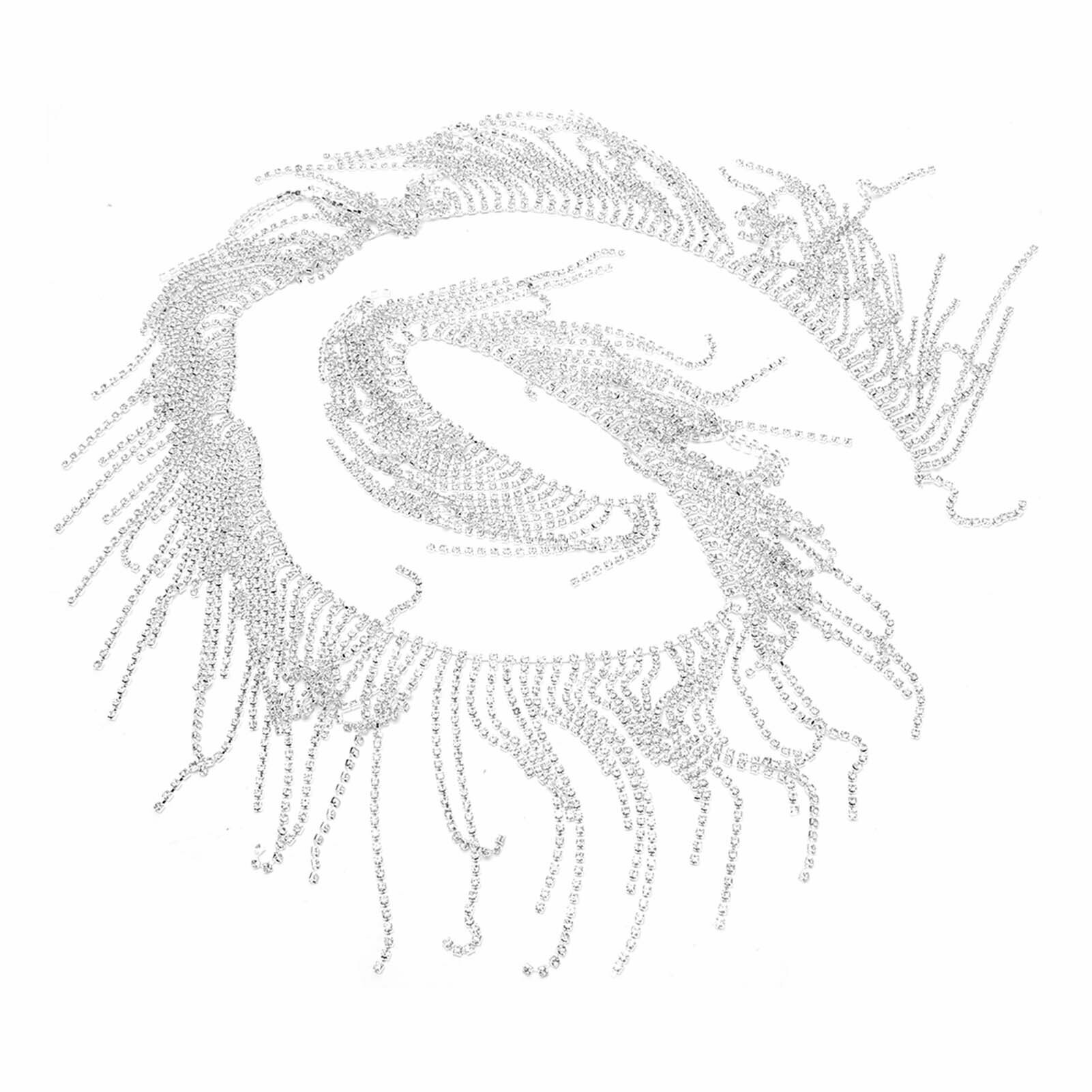 Ярд бахромы из стразов, цепочка с кисточками из блестящих кристаллов неправильной формы для шитья, рукоделия, украшения одежды