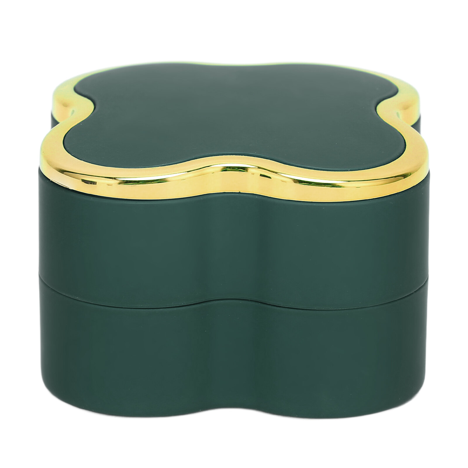 Коробка для колец с подсветкой, мягкая флокирующаяся светящаяся четырехлистная клеверная конструкция, витрина для ювелирных изделий, подарочная коробка для свадеб, помолвок, черный, зеленый