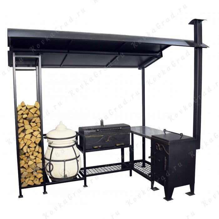 Мангал с крышей "Есаул"