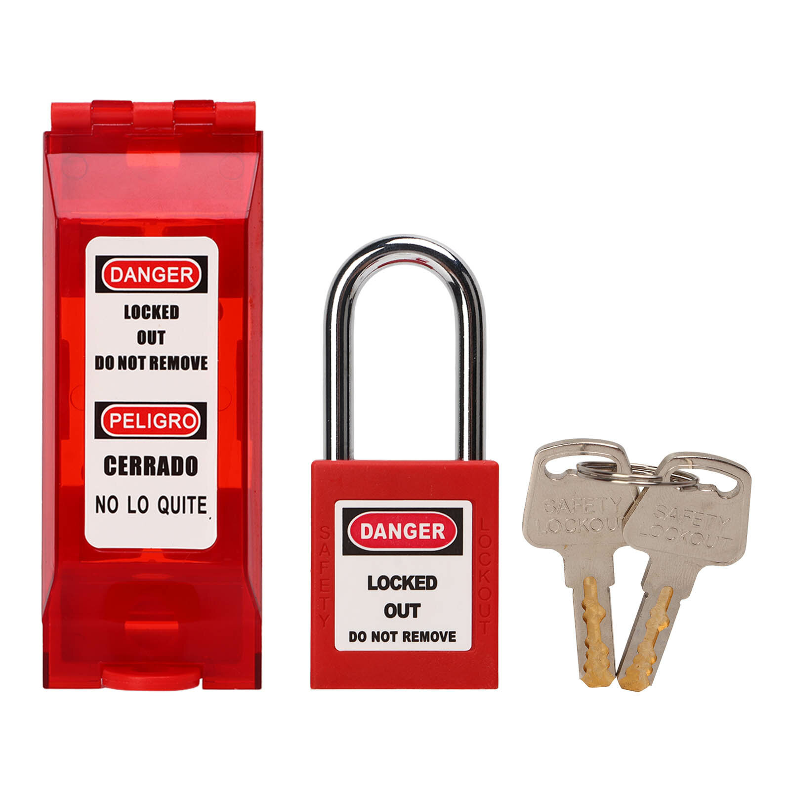 Блокировочные замки Tagout Универсальный безопасный замок с прозрачной крышкой настенного переключателя для электрической блокировки