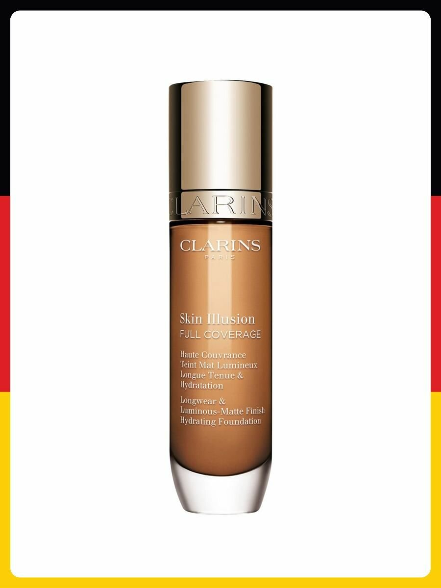 Жидкая тональная основа CLARINS Skin Illusion FULL COVERAGE, 30 мл № 114Н