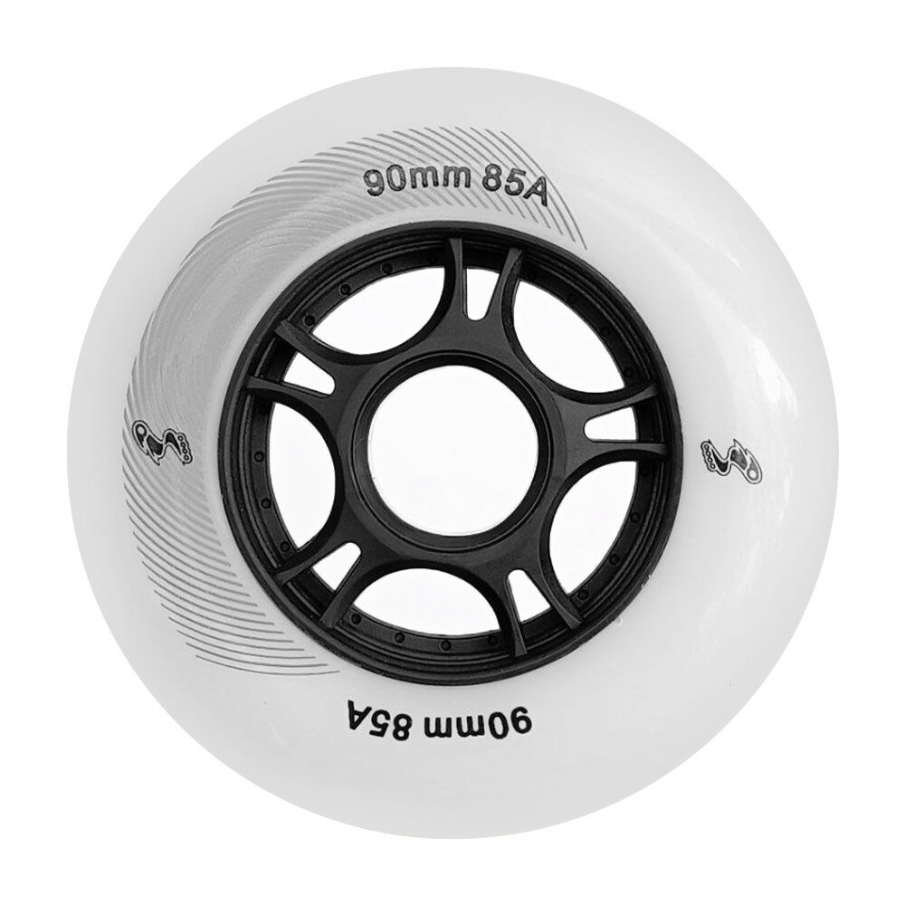Колесо для роликовых коньков Cougar Speed Skating, 90мм/85А, белое