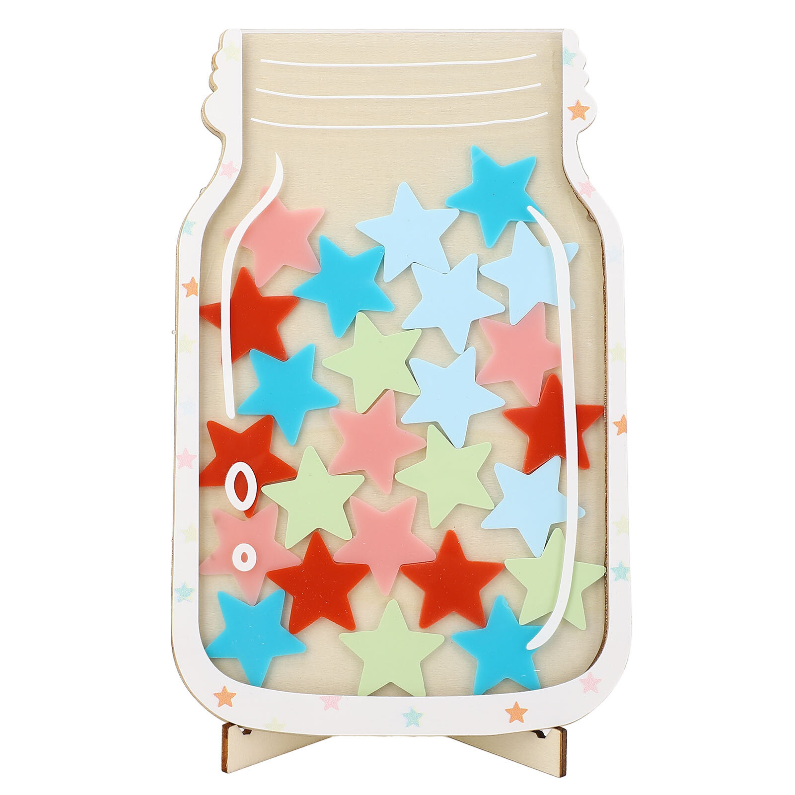 Банка для поощрения для детей из цельного дерева, магнитная, для поощрения позитивного поведения малышей, для приучения к горшку, банка для поощрения в школе, классе, доме, в стиле Star