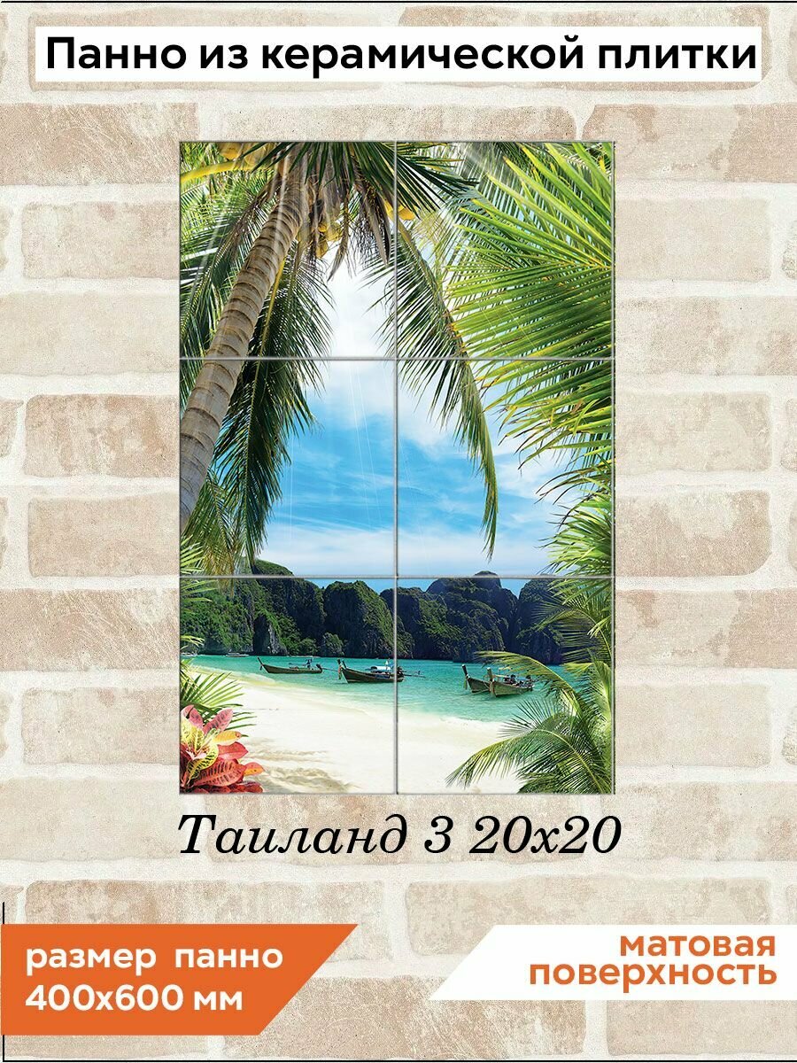 Панно из керамической плитки Таиланд 3 20х20