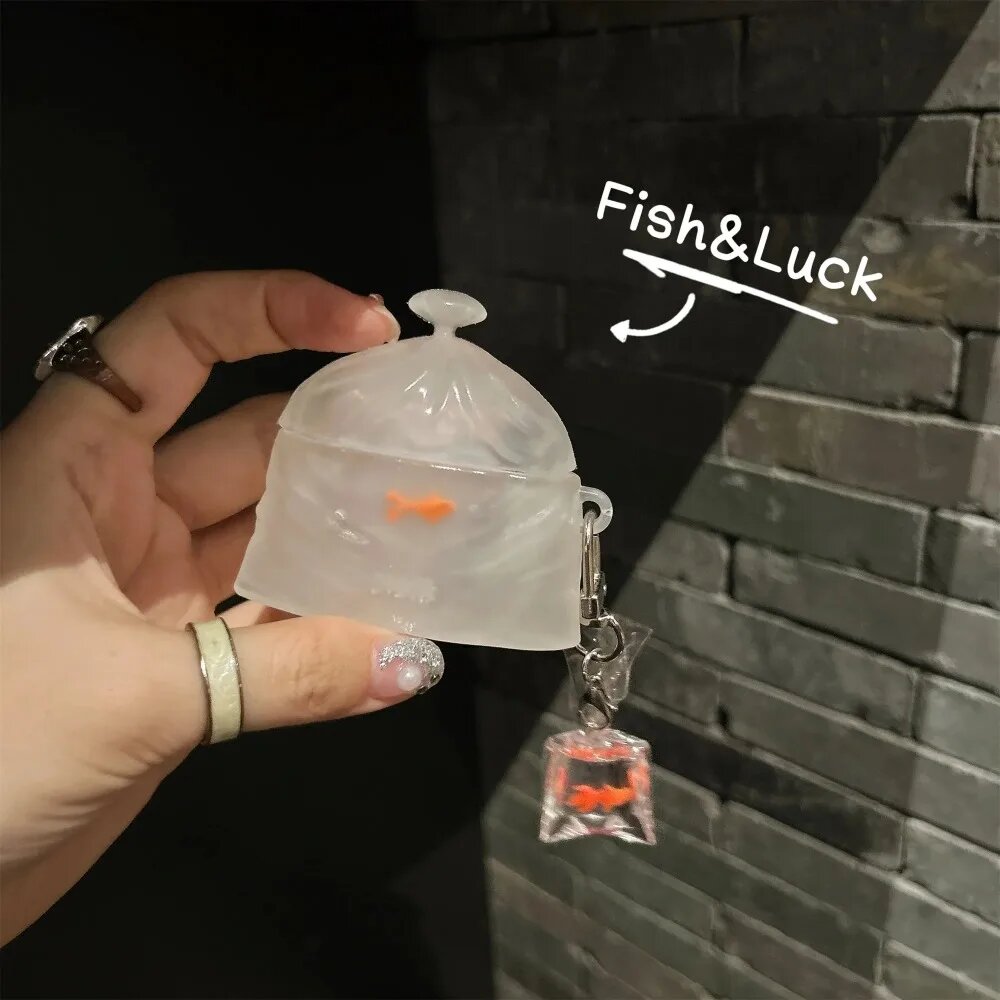Чехол для Airpods 4 Fish&Luck, белый