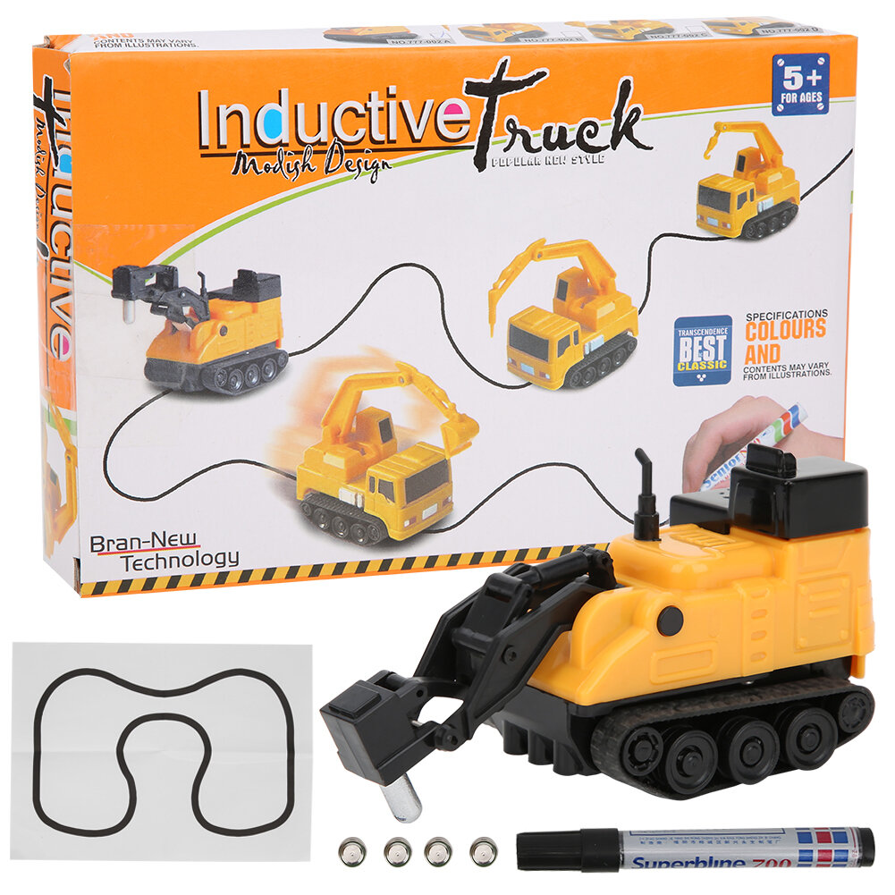 Образовательная индукционная линия, следующая за автомобилем-роботом 777-002 для детей, детская обучающая игрушка, инженерный автомобиль STEM, робот с дистанционным управлением, ручка для рисования