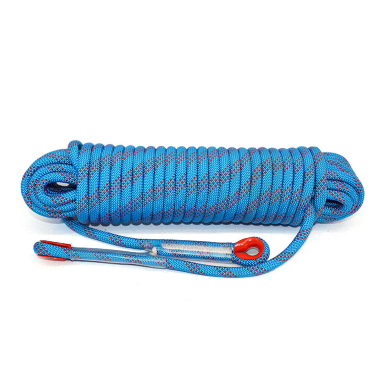 Карабин для альпинизма 10M/20M Набор для альпинизма на открытом воздухе Статический канат для спуска При спасении пожаров При экстренном спасении При лазании по деревьям Синий 10M Оранжевый 20M Диаметр каната 12мм Максимальная прочность на растяжение