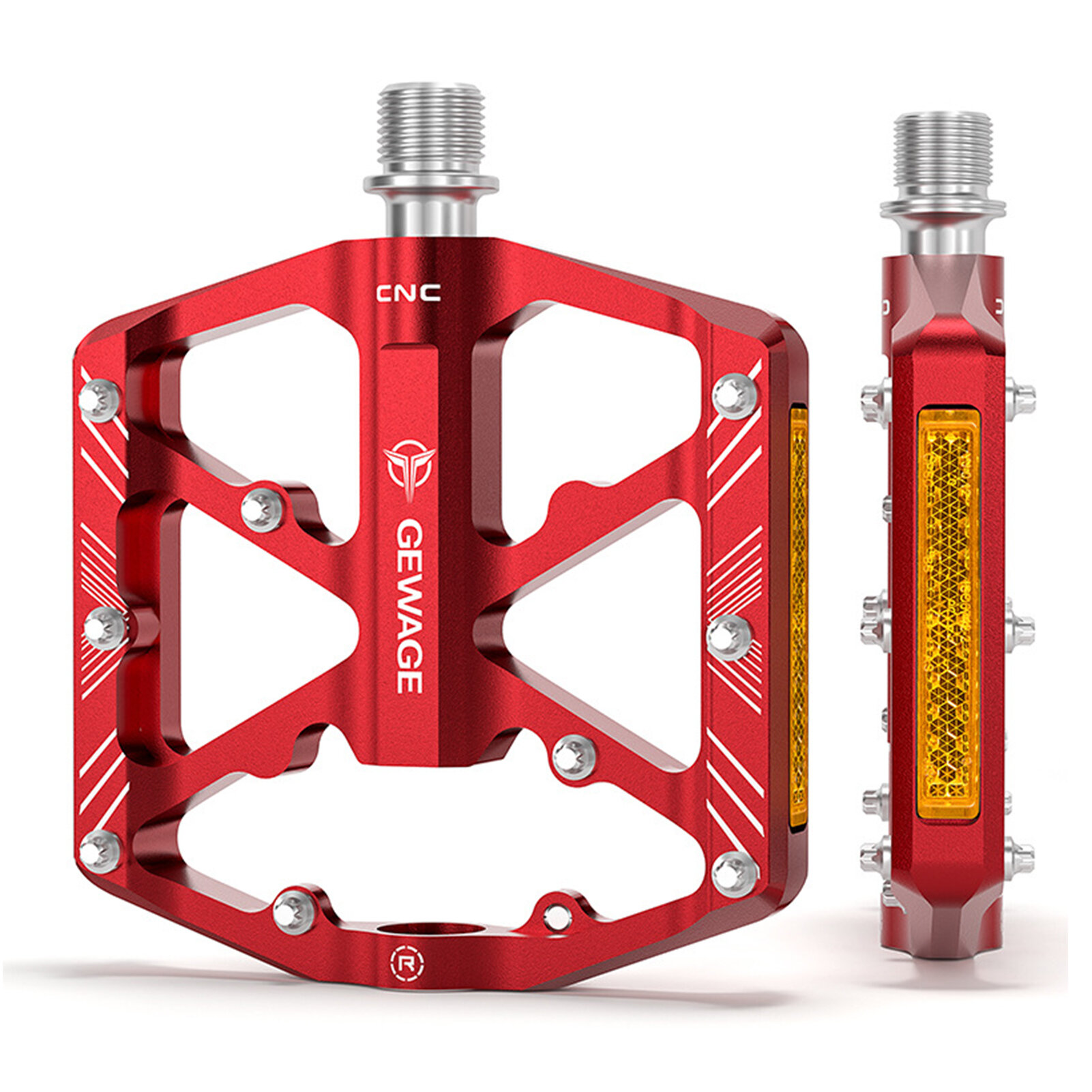 Велосипедные Педали Из Алюминиевого сплава, Велосипедные Педали с Отражателями, Педали Для Горного велосипеда, Нескользящие Велосипедные Педали На Платформе