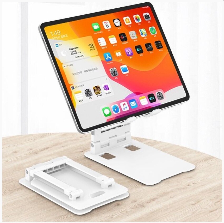 Настольная подставка для планшета Recci Desktop Flat Holder, Алюминий, Белый, RHO-M08