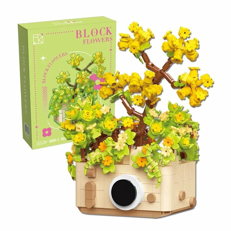 Бонсай-конструктор, с светом, конструктор цветы, DIY сборка игрушек, Настольный декор