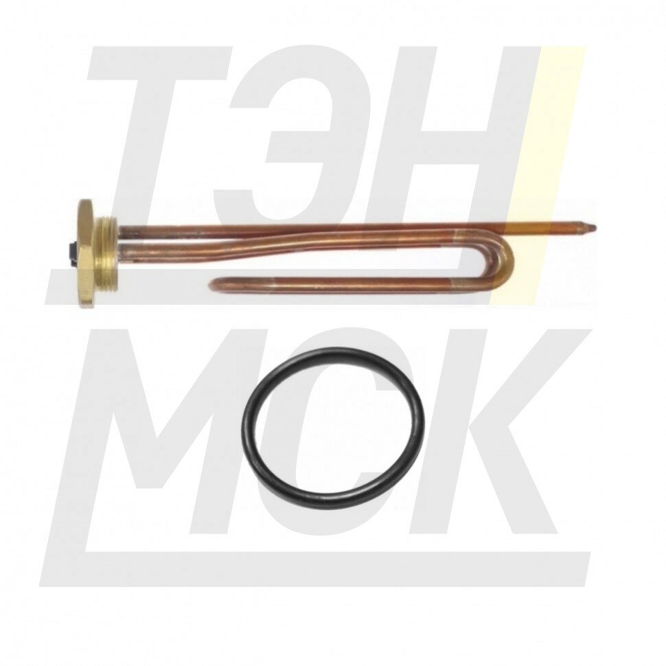 Комплект ТЭН 1,5кВт (1500Вт) RCT, резьбовой 42мм для Ariston, De Luxe, Real, Thermex, под анод М6 + прокладка, 30296K1